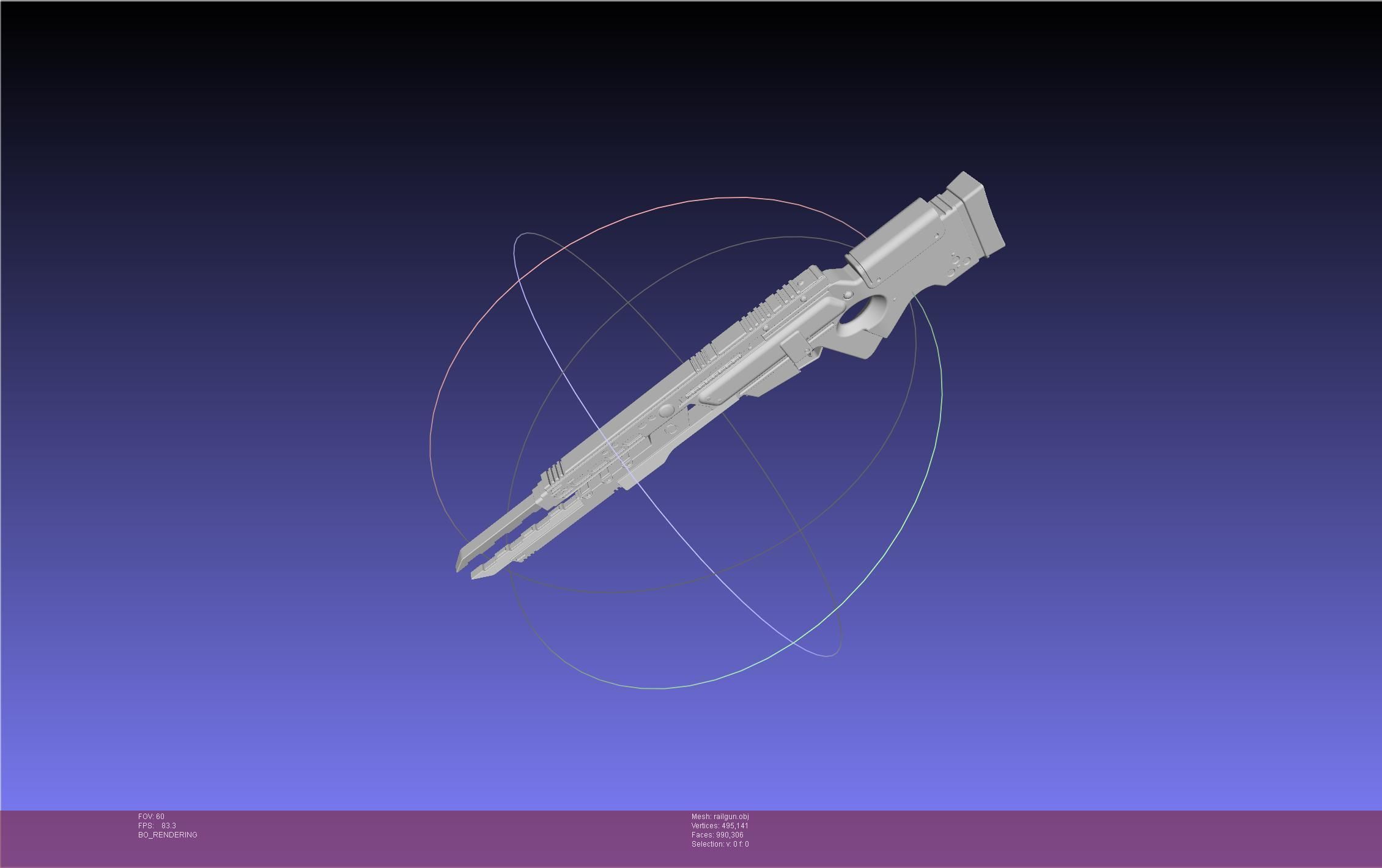 Murder Drones Uzi Railgun Basic Model 3d Model Cgtrader