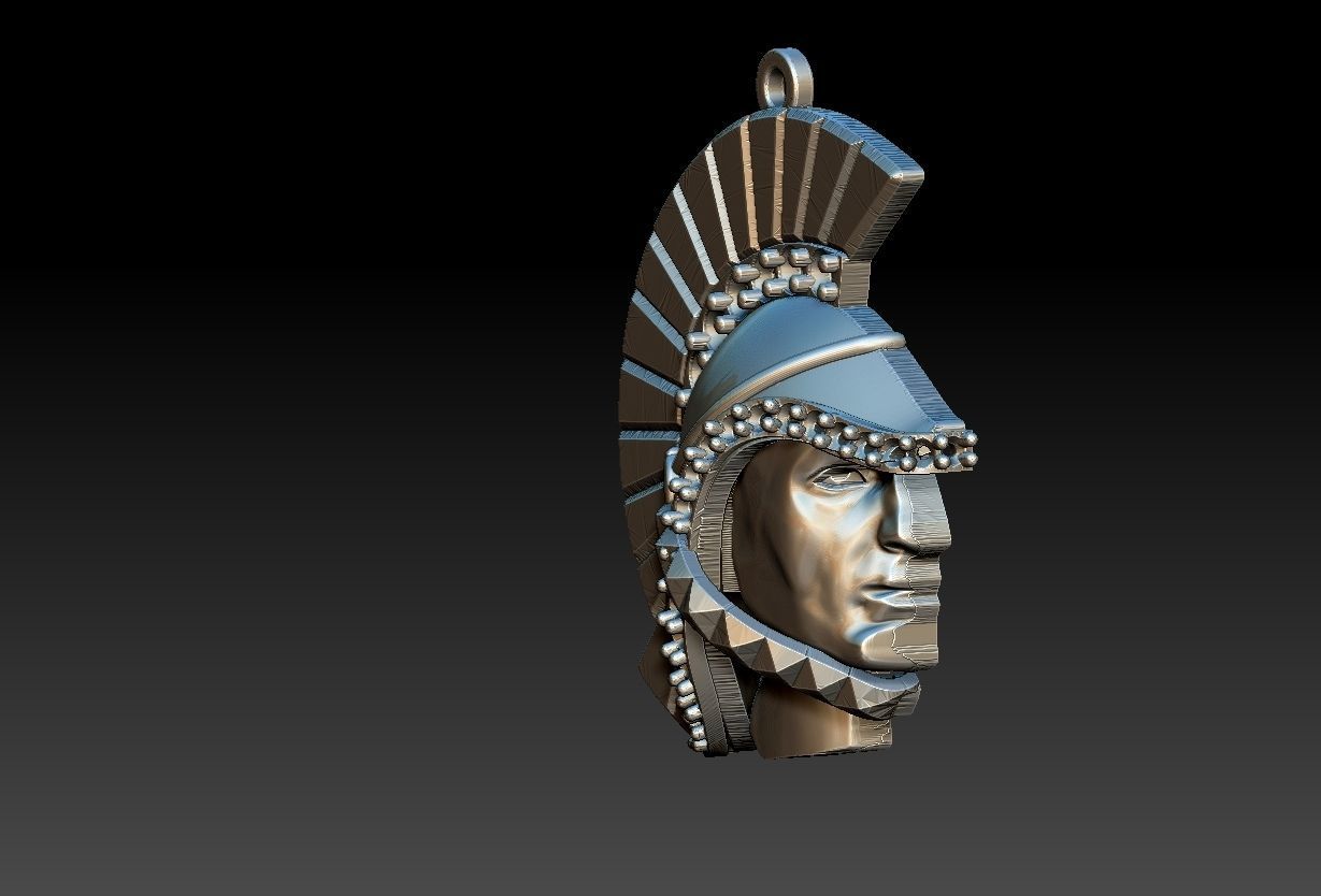 Roman Face Pendant Romano 3D model 3D printable | CGTrader