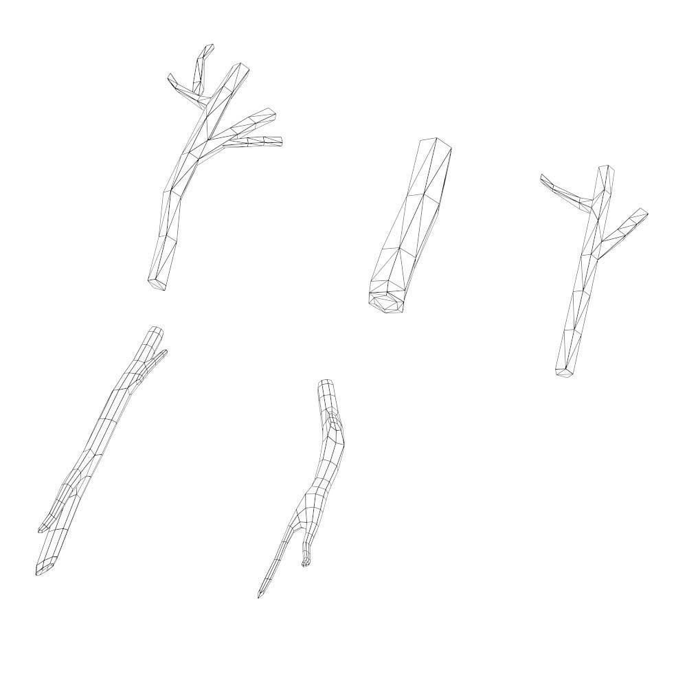 Tree branches toon 3d model free VR / AR / low-poly 3D model | CGTrader