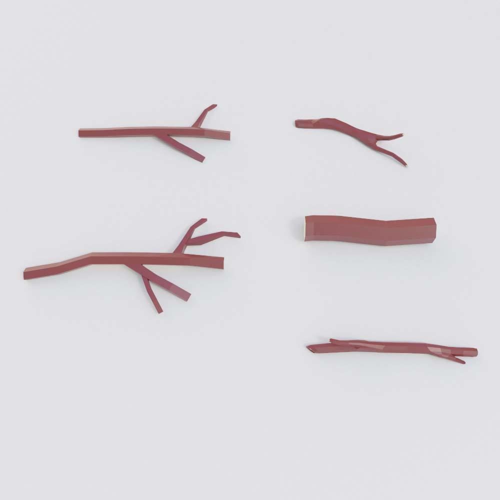 Tree branches toon 3d model free VR / AR / low-poly 3D model | CGTrader