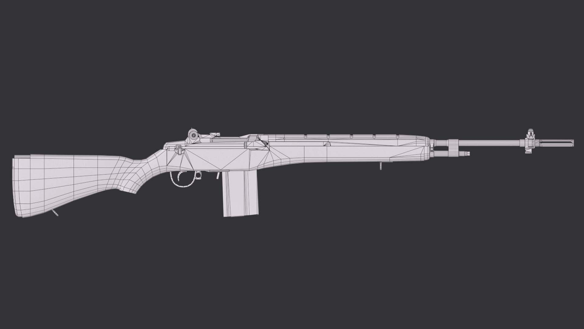 3D model M14 rifle VR / AR / low-poly | CGTrader