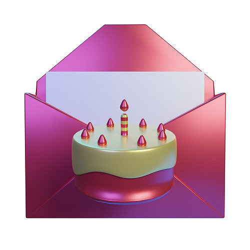 3D model Birthday Invitation VR / AR / low-poly | CGTrader
