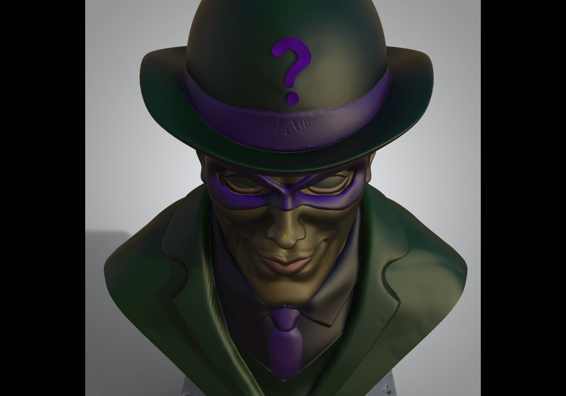 THE RIDDLER BUST 3D model 3D printable | CGTrader