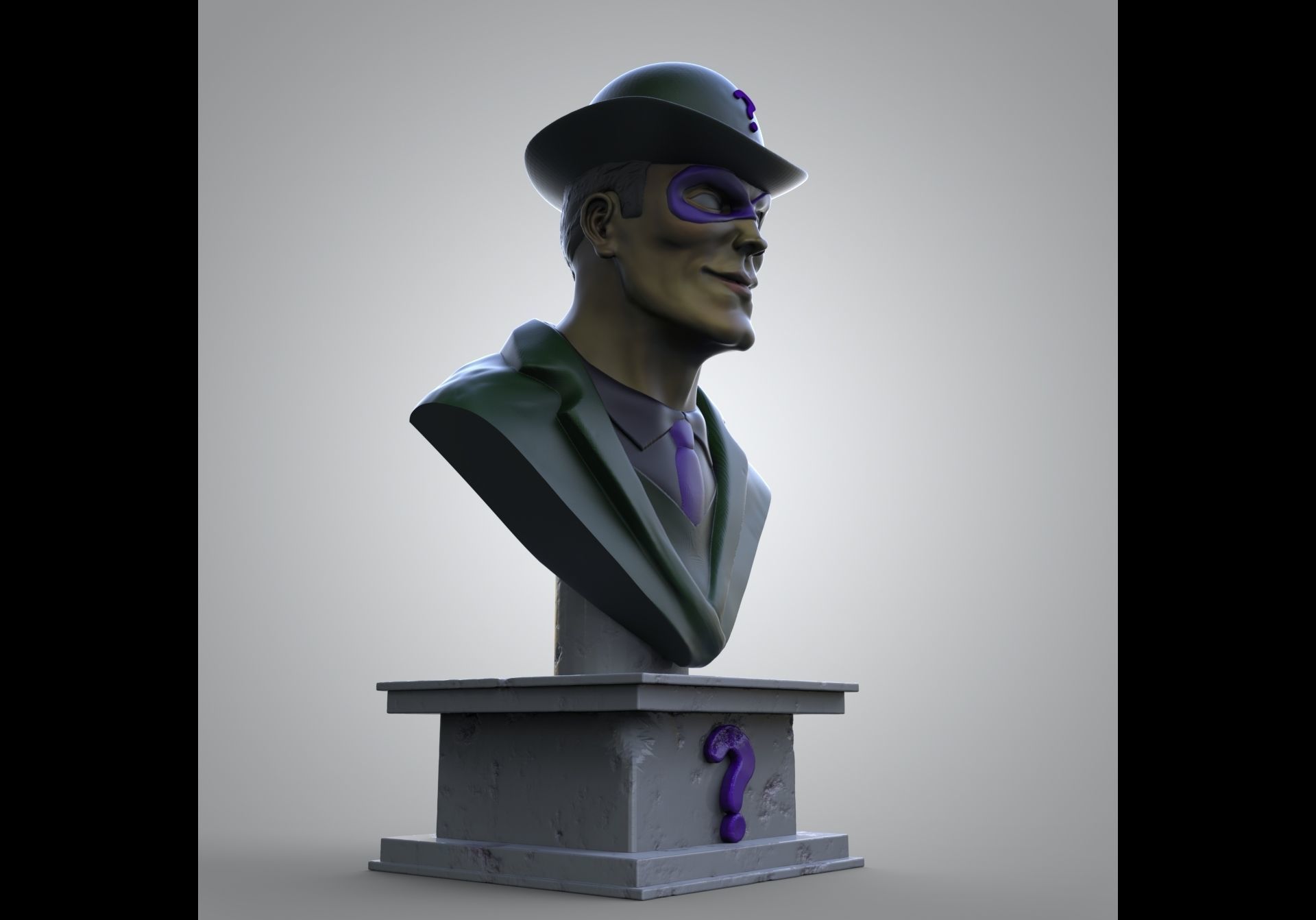 THE RIDDLER BUST 3D model 3D printable | CGTrader