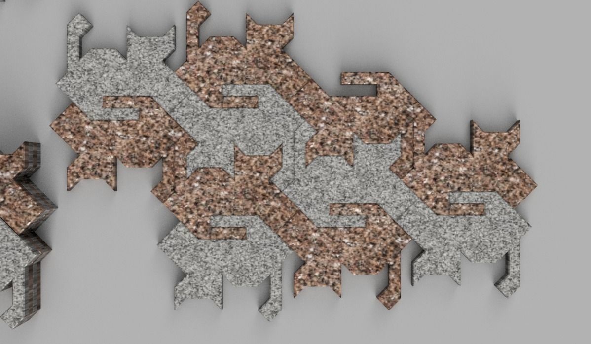 Interlock 1 - cat shape 3D model | CGTrader