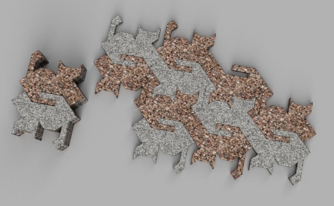 Interlock 1 - cat shape 3D model | CGTrader