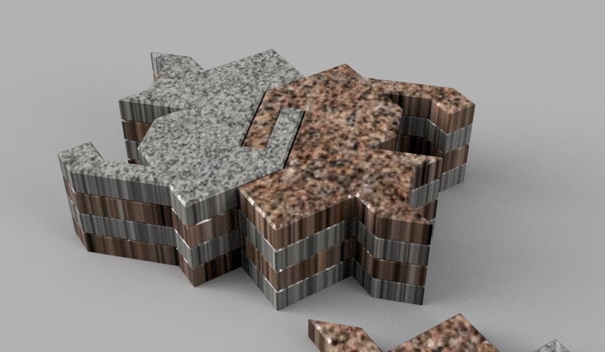 Interlock 1 - cat shape 3D model | CGTrader