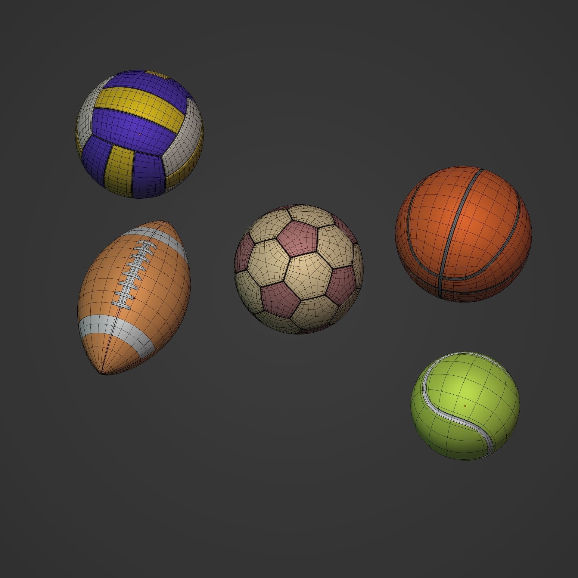 3D model Balls Pack VR / AR / low-poly | CGTrader