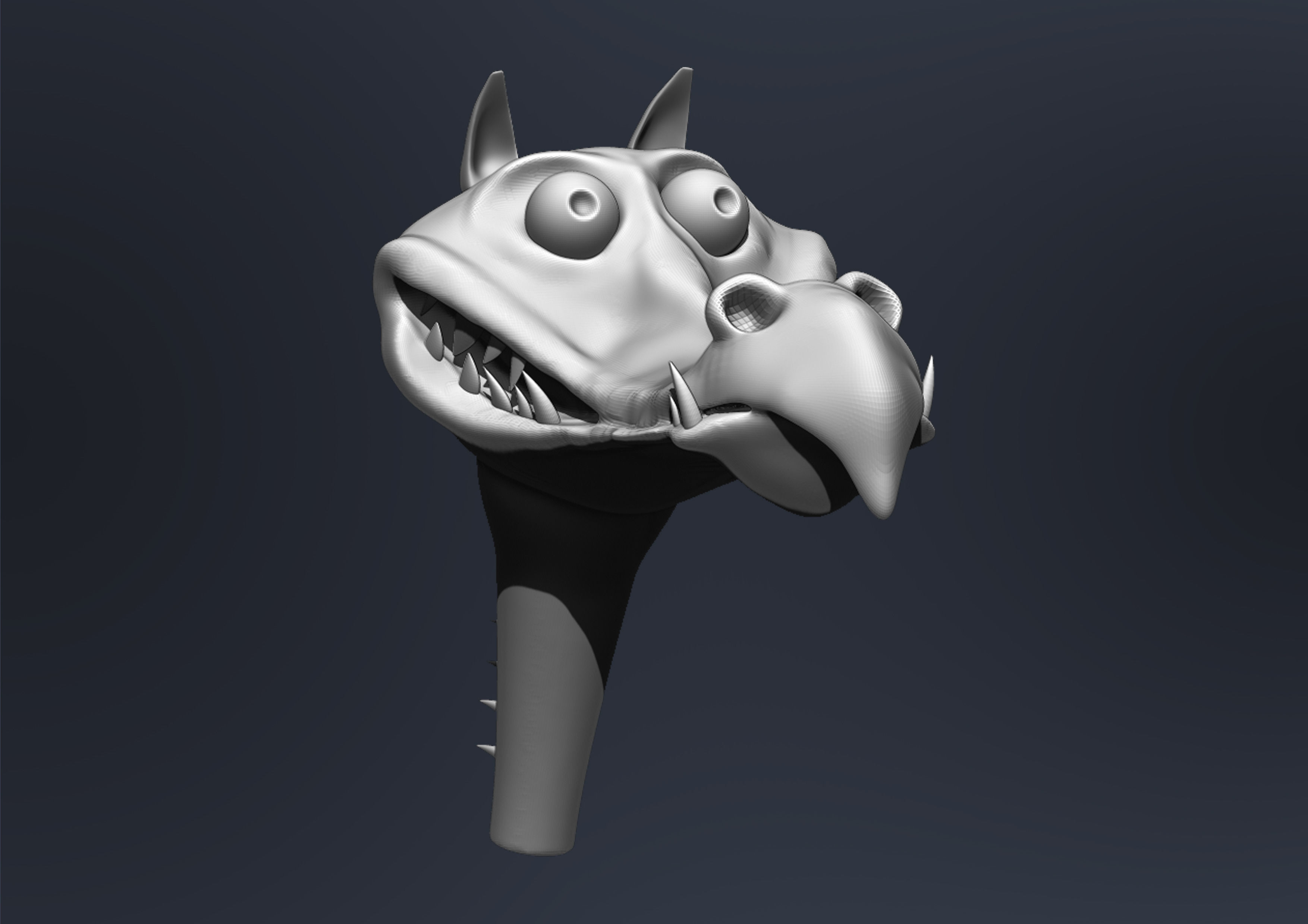 10 stylized dragon heads pack 3D model | CGTrader
