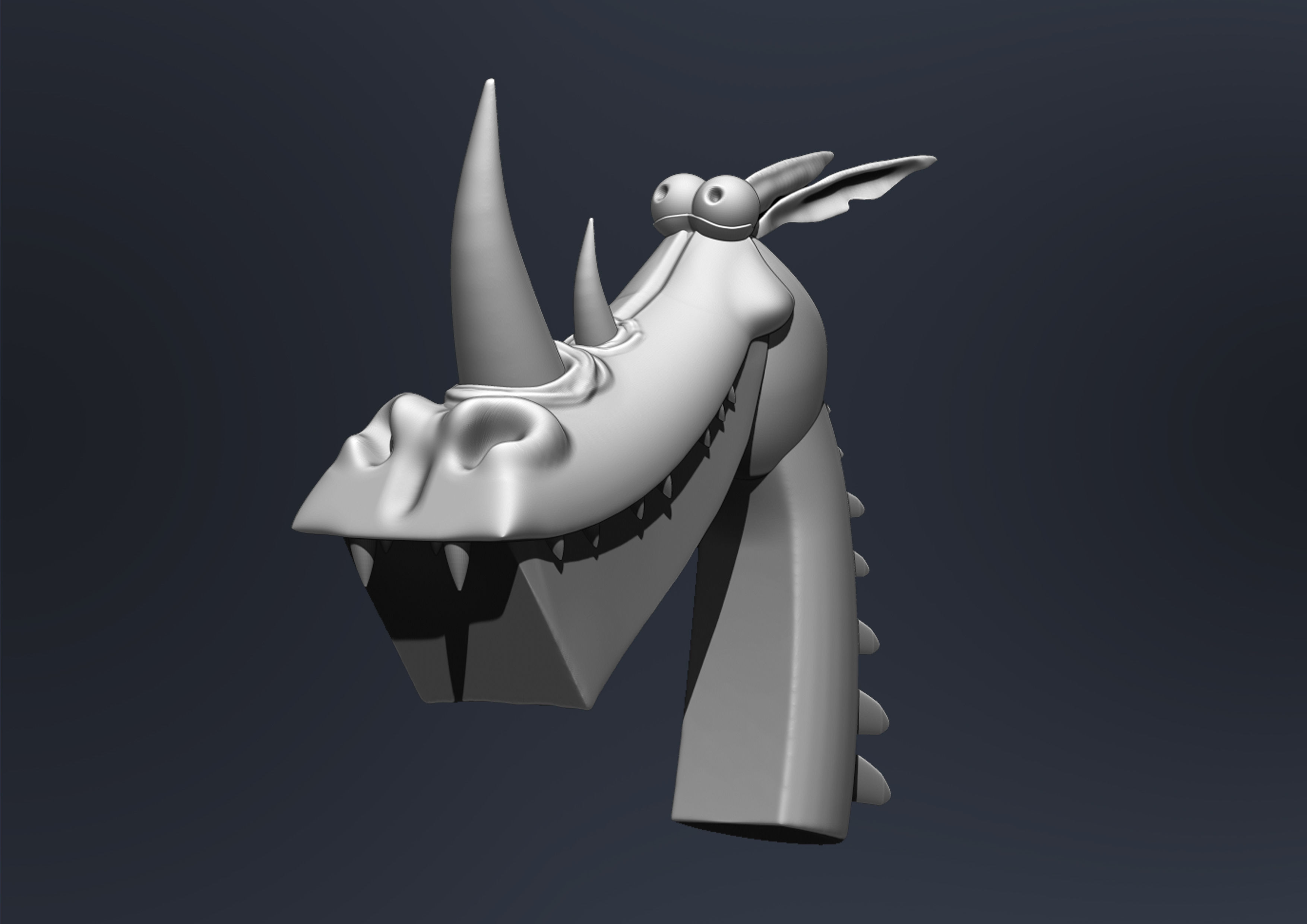 10 stylized dragon heads pack 3D model | CGTrader