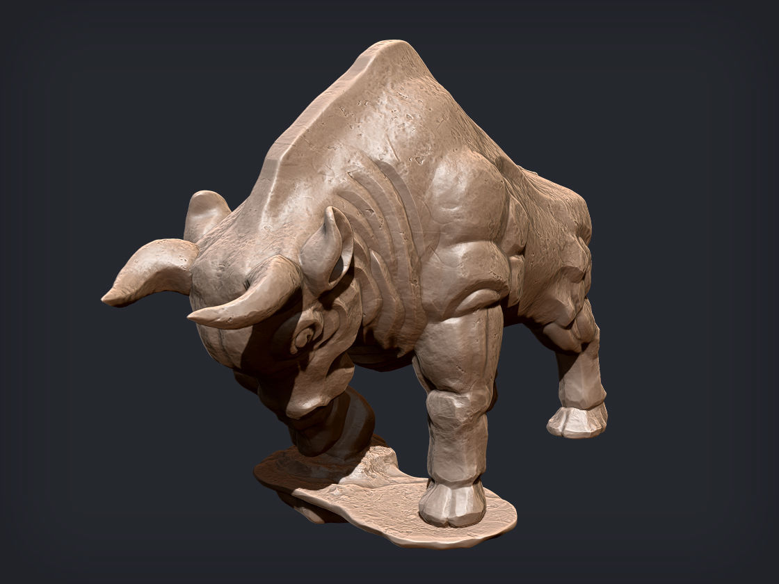 Anger Stone Bull 3D Printing 3D model 3D printable | CGTrader