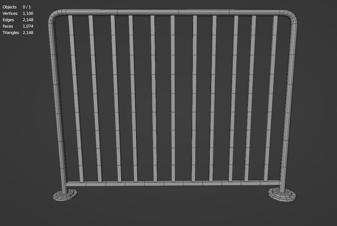 SET of iron fences Subdivision-ready Metallic PBR 6 Free lowpoly free ...