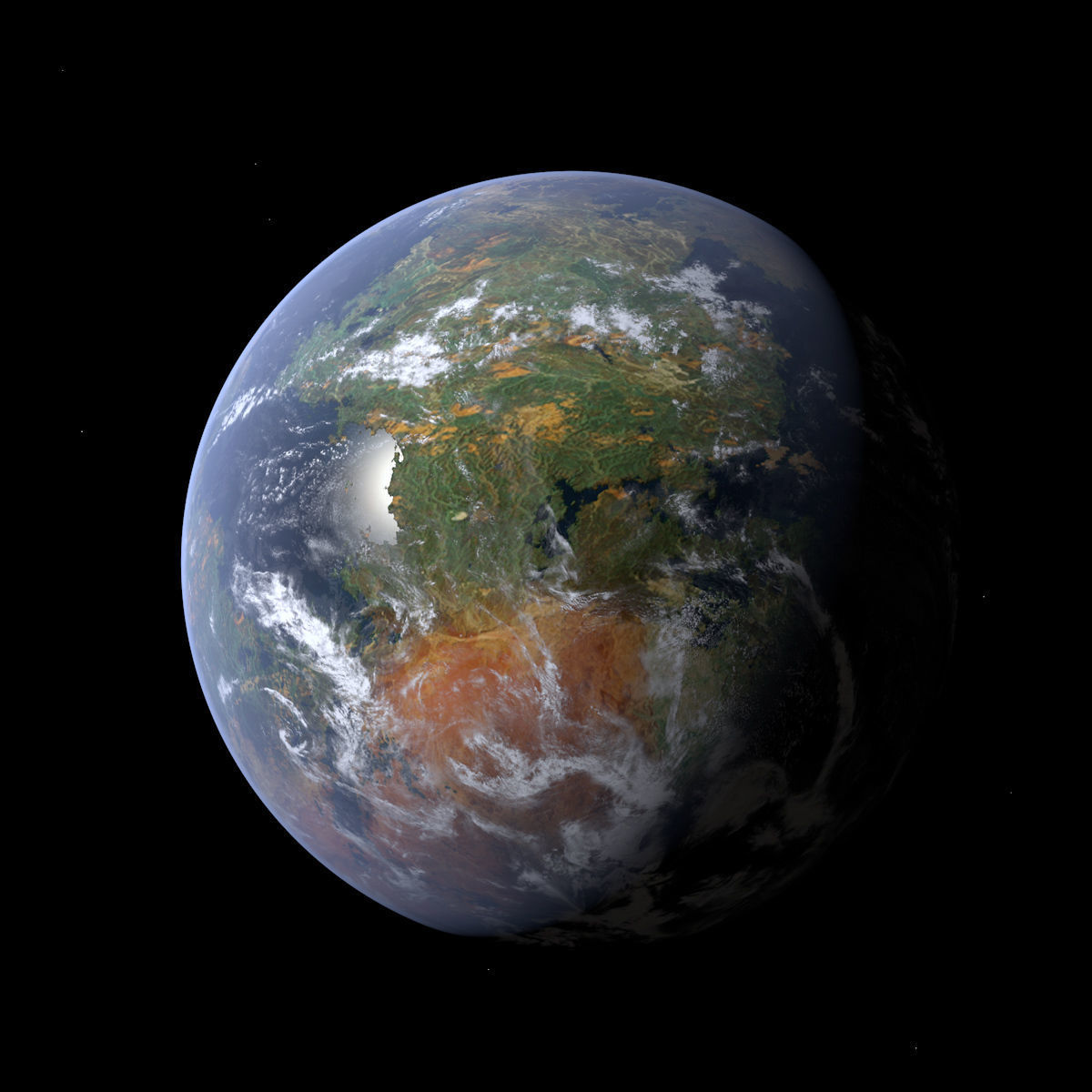 3D model Earth-like Planet 2 - Alien Planet 8k VR / AR / low-poly ...