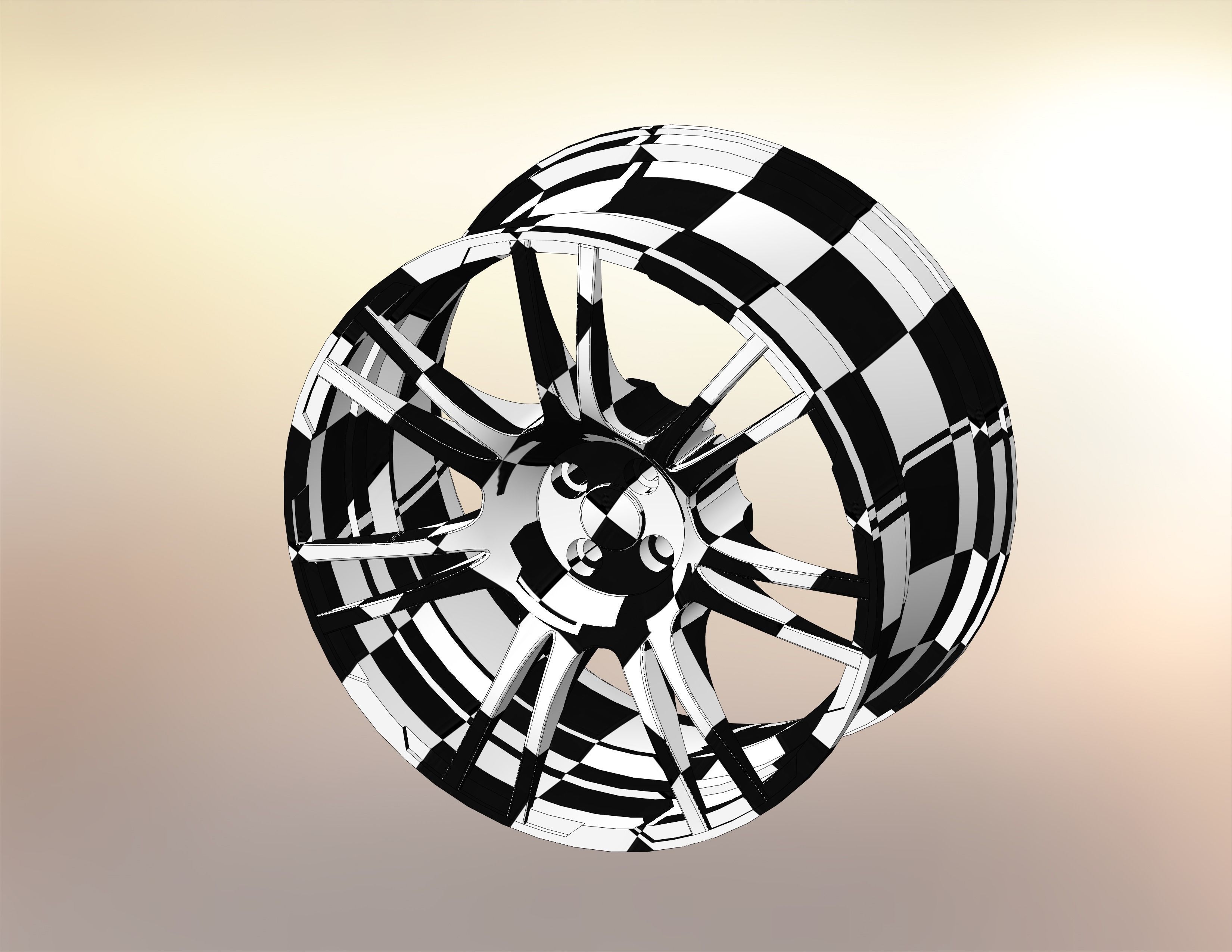 Araba jant model 3D model rigged | CGTrader