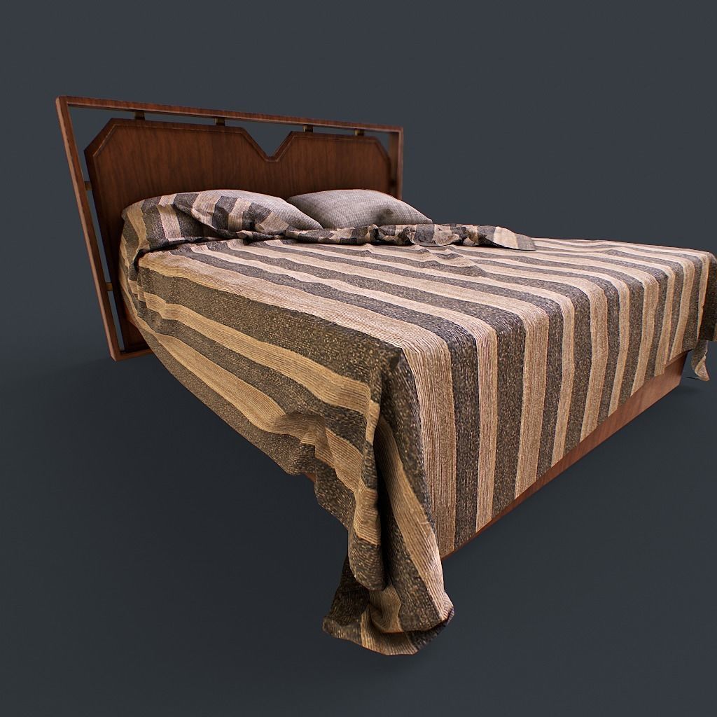 3D model Retro Bed VR / AR / low-poly | CGTrader