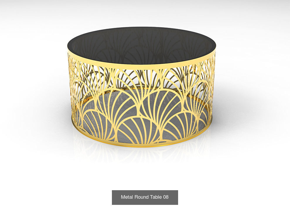 Metal Round Tables 3D Model Collection | CGTrader