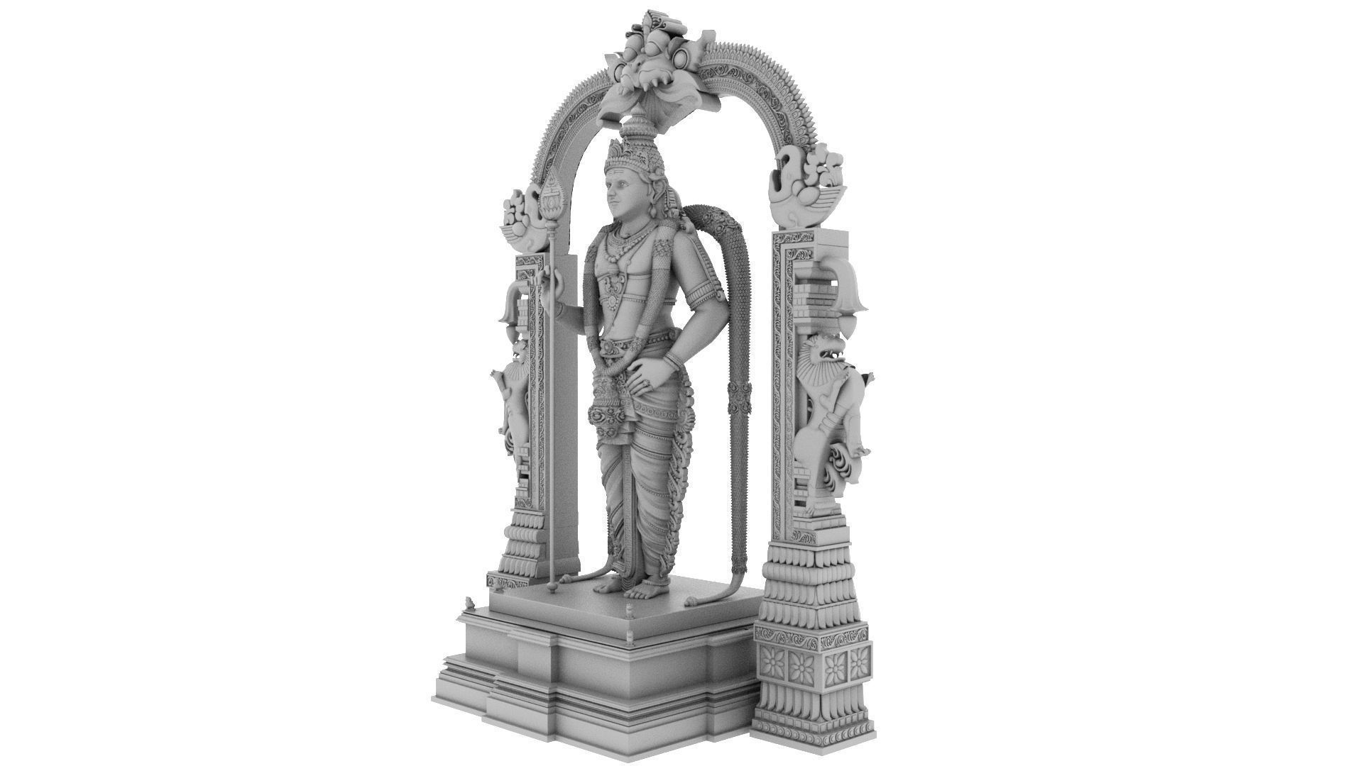 lord god murugan muruga statue 3D model | CGTrader