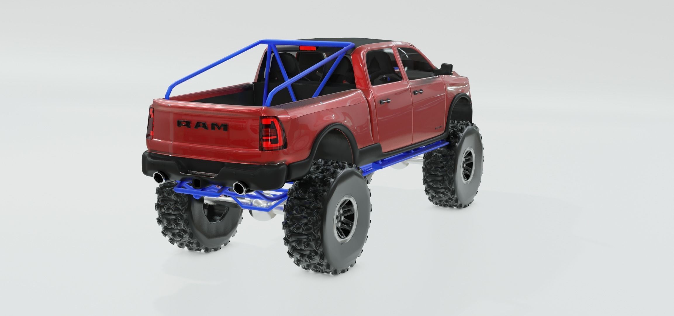 3D model Dodge Ram Monster Truck VR / AR / low-poly | CGTrader