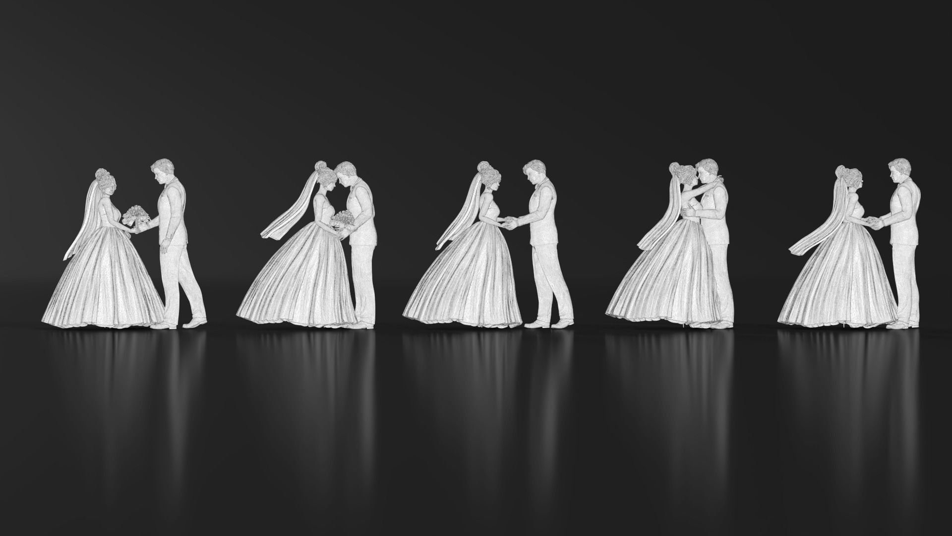 HD People 03 Wedding 3D model | CGTrader
