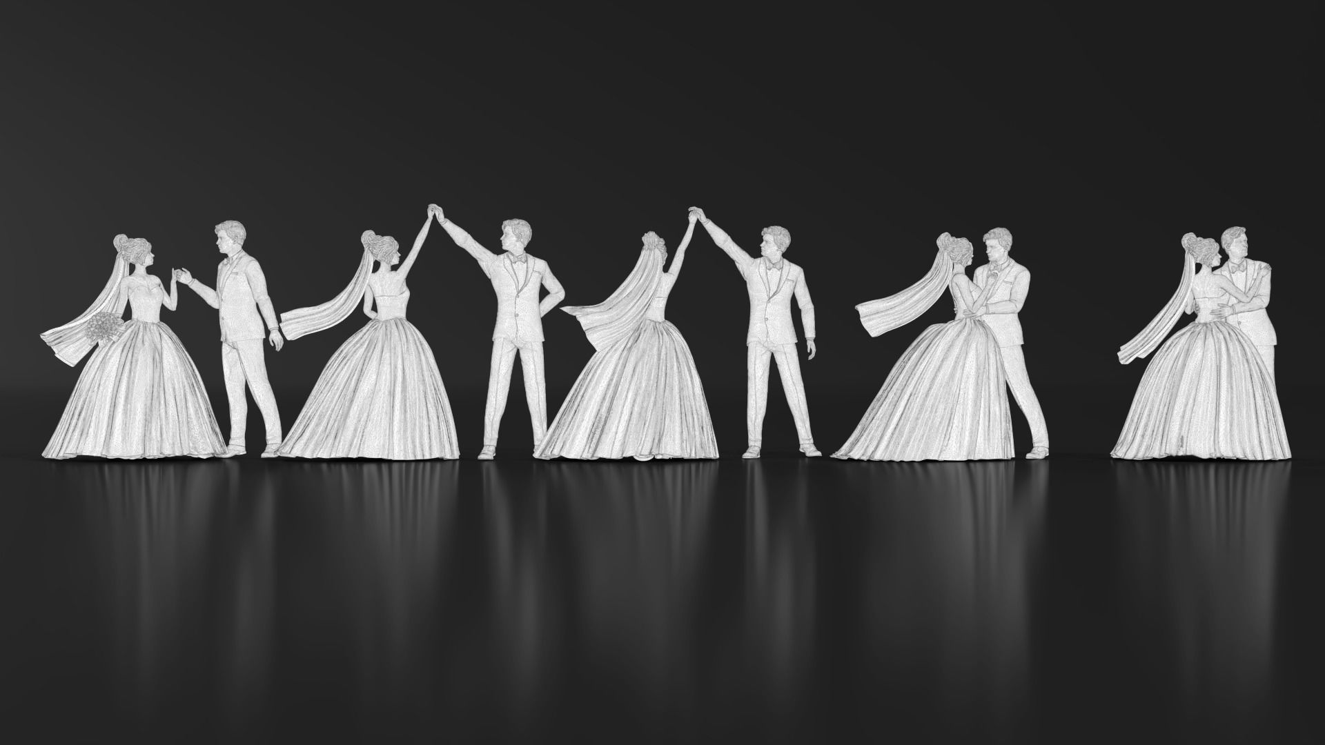 HD People 03 Wedding 3D model | CGTrader