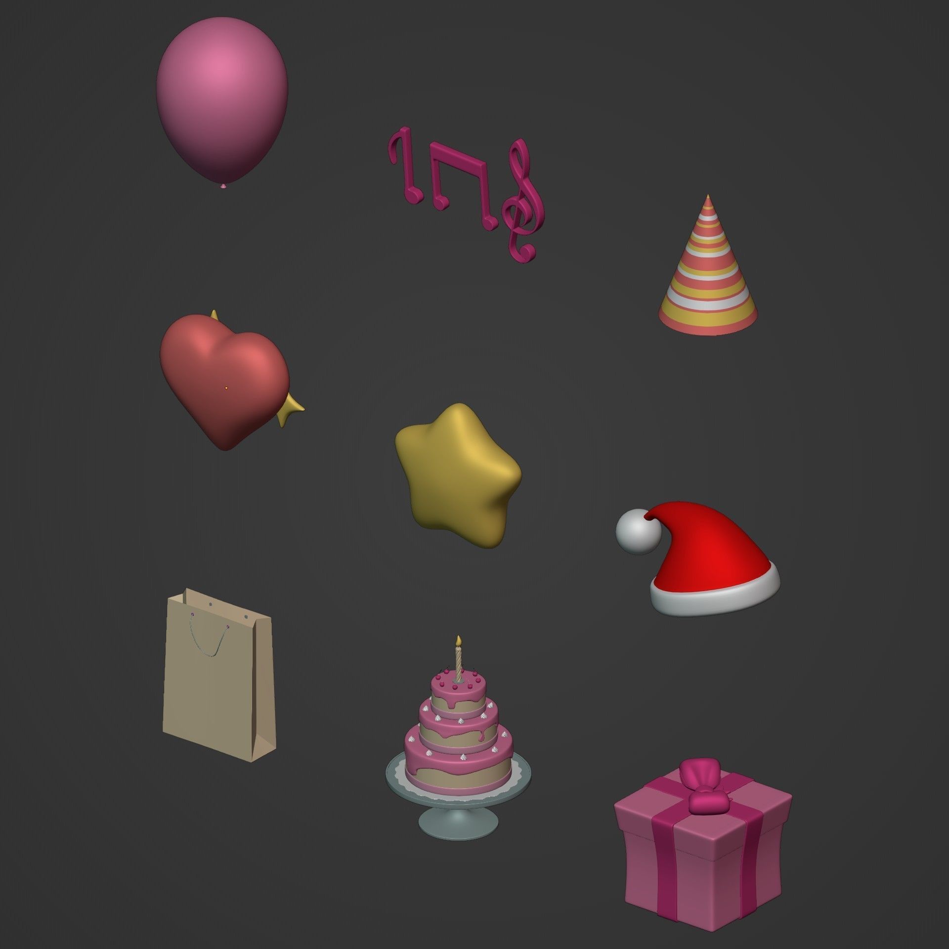 3D model Party Pack VR / AR / low-poly | CGTrader