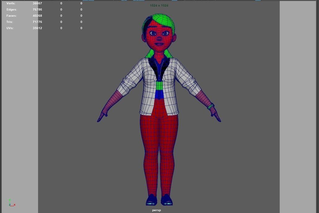 Woman cartoon Style Pixar - Basemesh 3D model | CGTrader