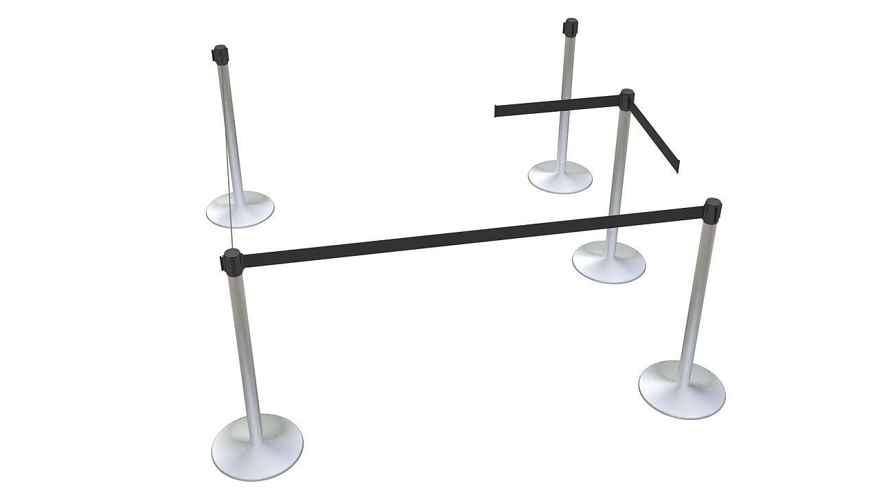 Partition poles 3D model | CGTrader