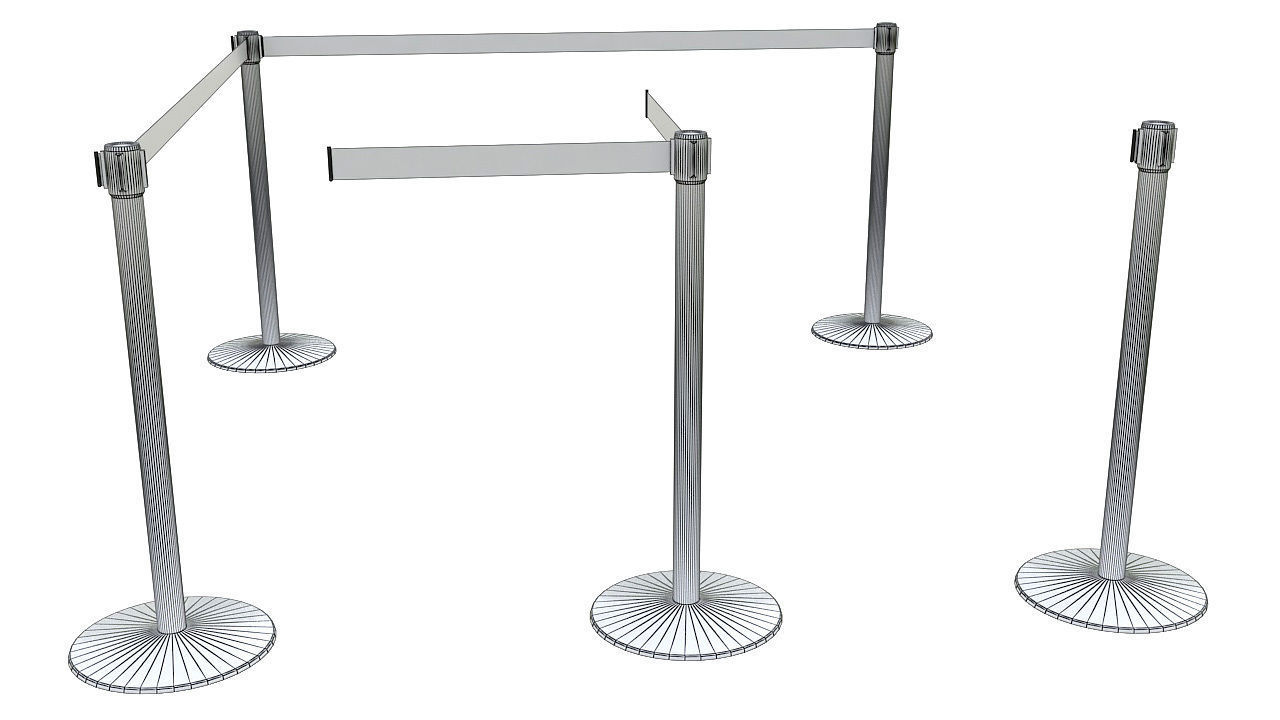 Partition poles 3D model | CGTrader