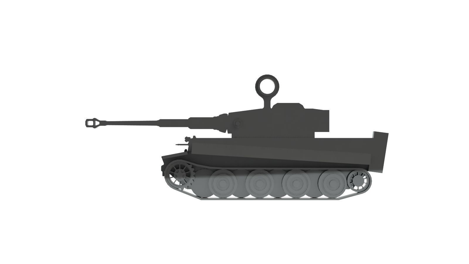 Keychain Tiger tank 3D model | CGTrader