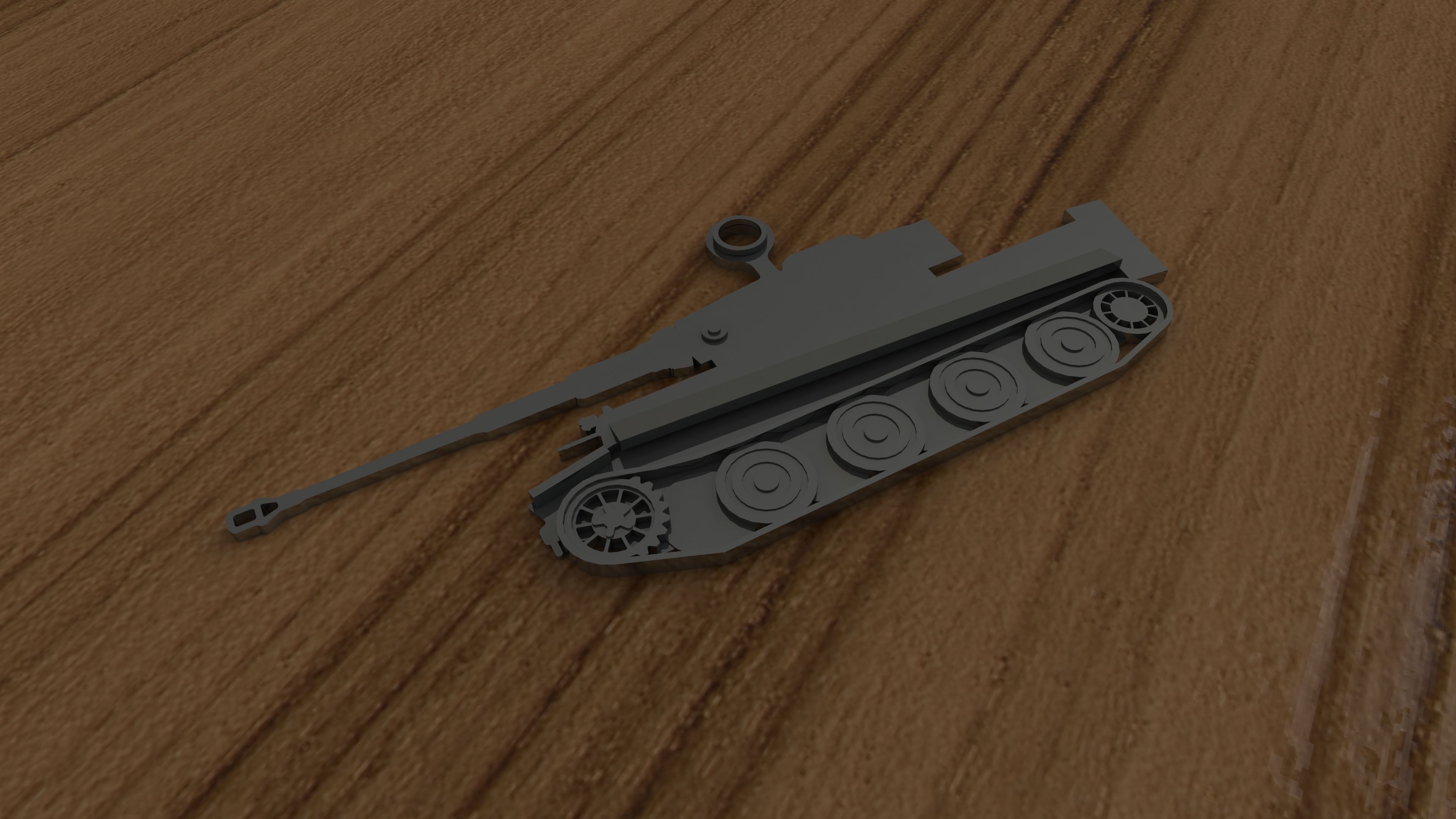 Keychain Tiger tank 3D model | CGTrader