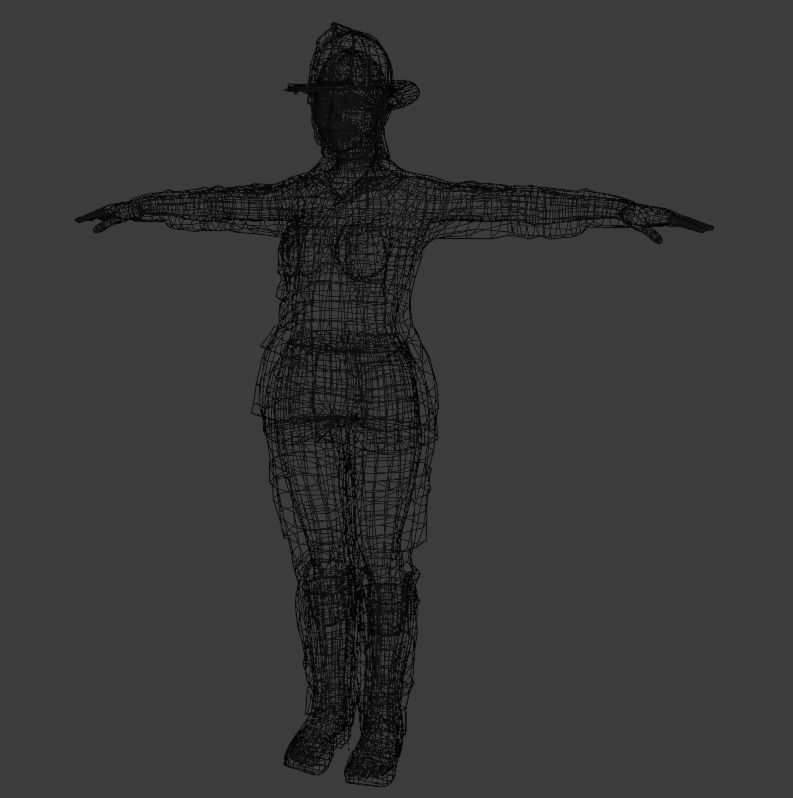 3D model Female Firefighter - Lowpoly- Rigged VR / AR / low-poly | CGTrader