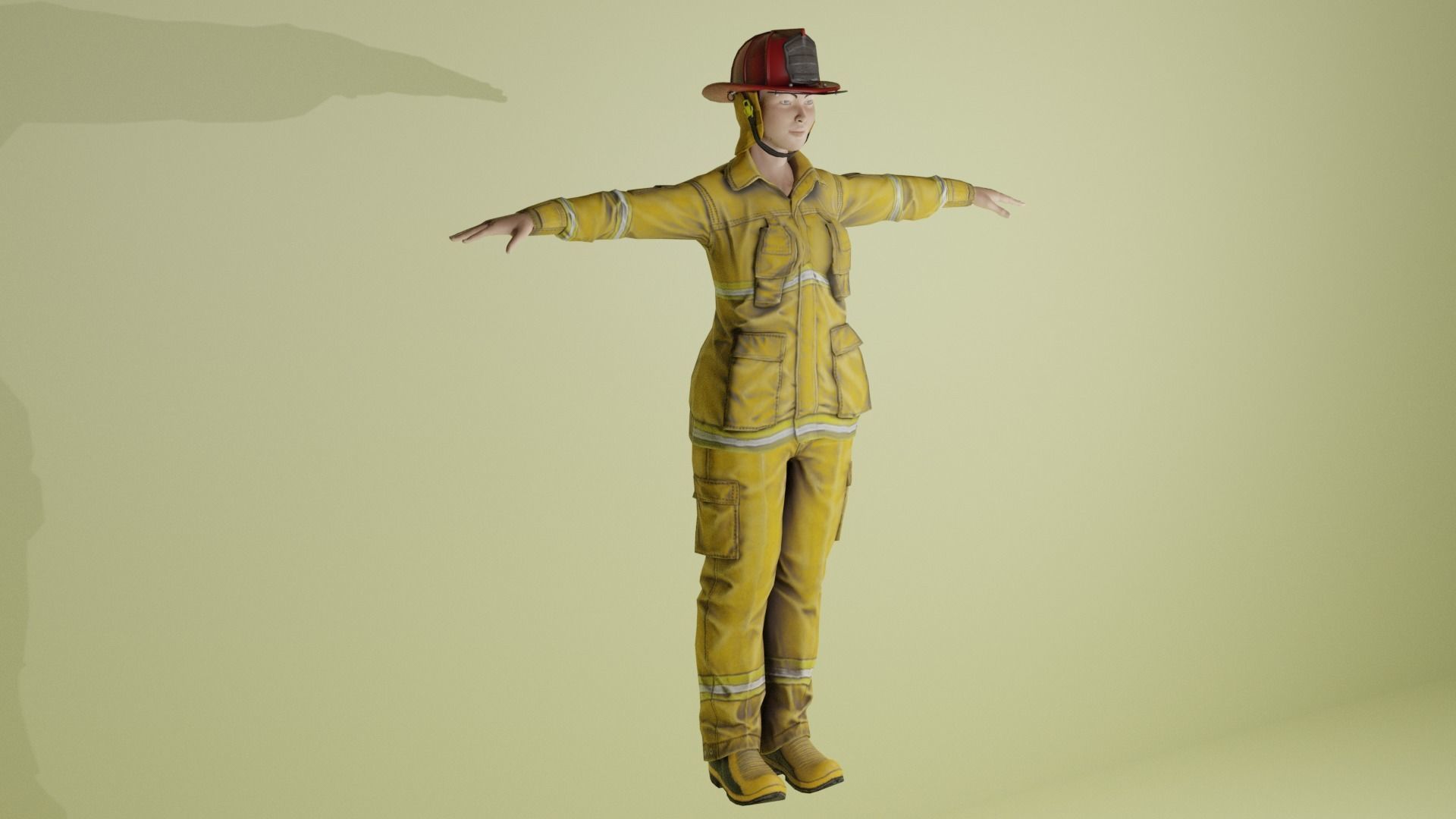 3D model Female Firefighter - Lowpoly- Rigged VR / AR / low-poly | CGTrader