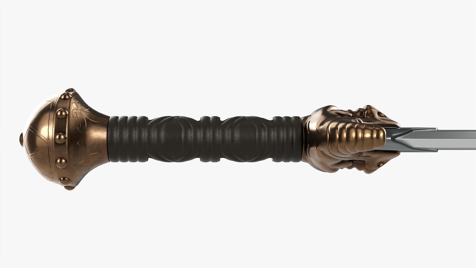 Dragon gladius chrome 3D model | CGTrader