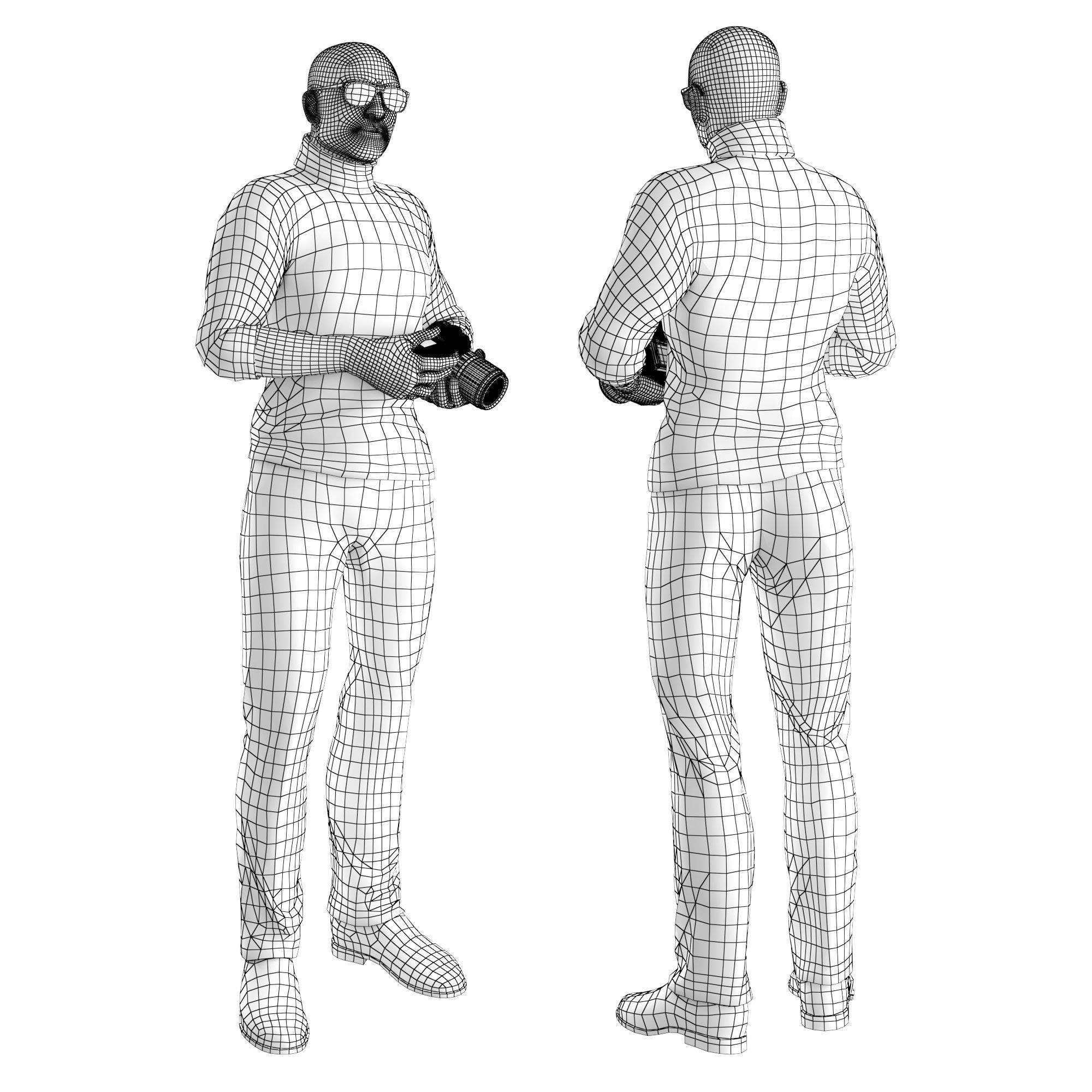 3D model Richard Photographer 2 VR / AR / low-poly | CGTrader