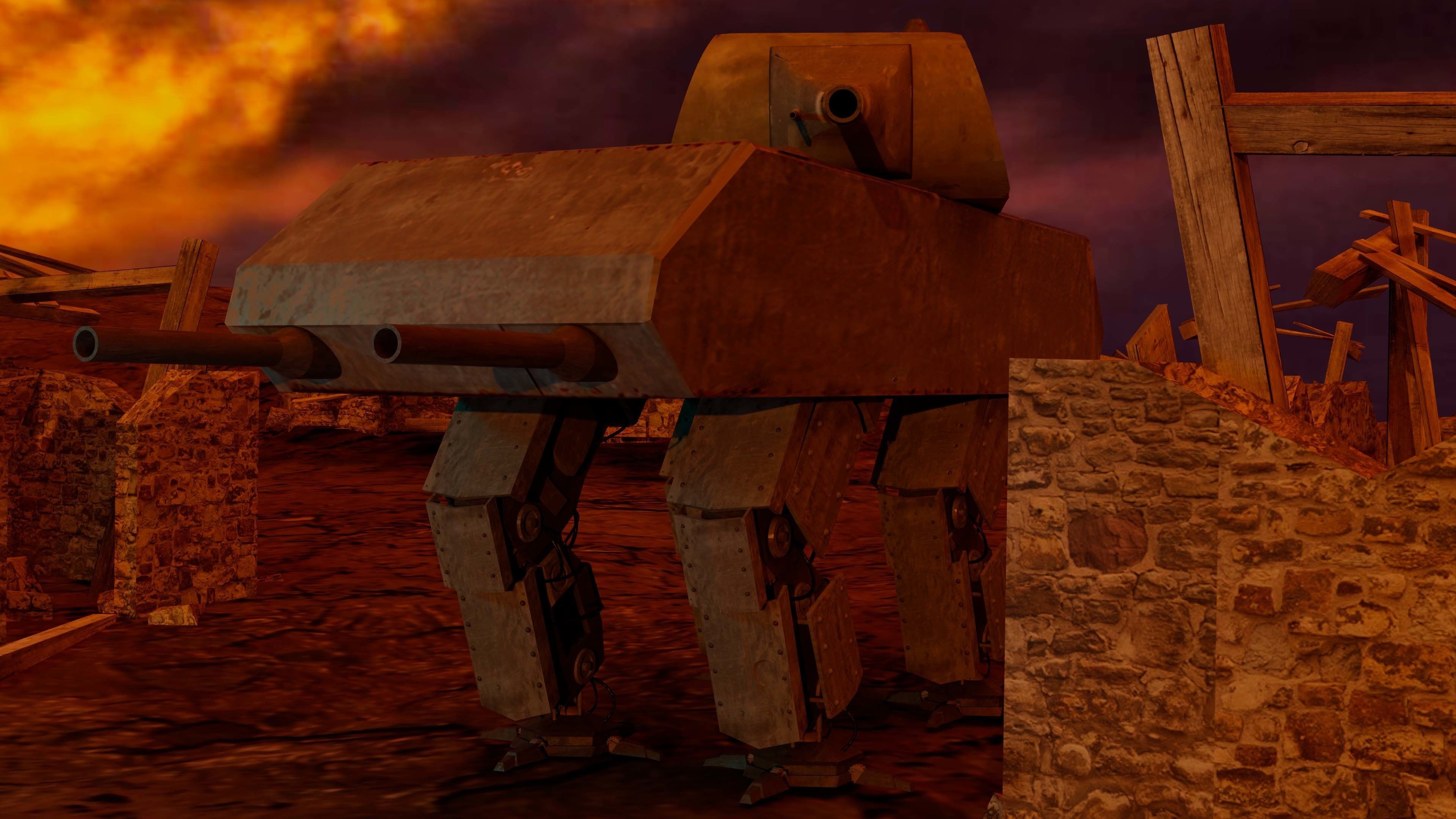 Robot Tank Mouse 3D model rigged | CGTrader