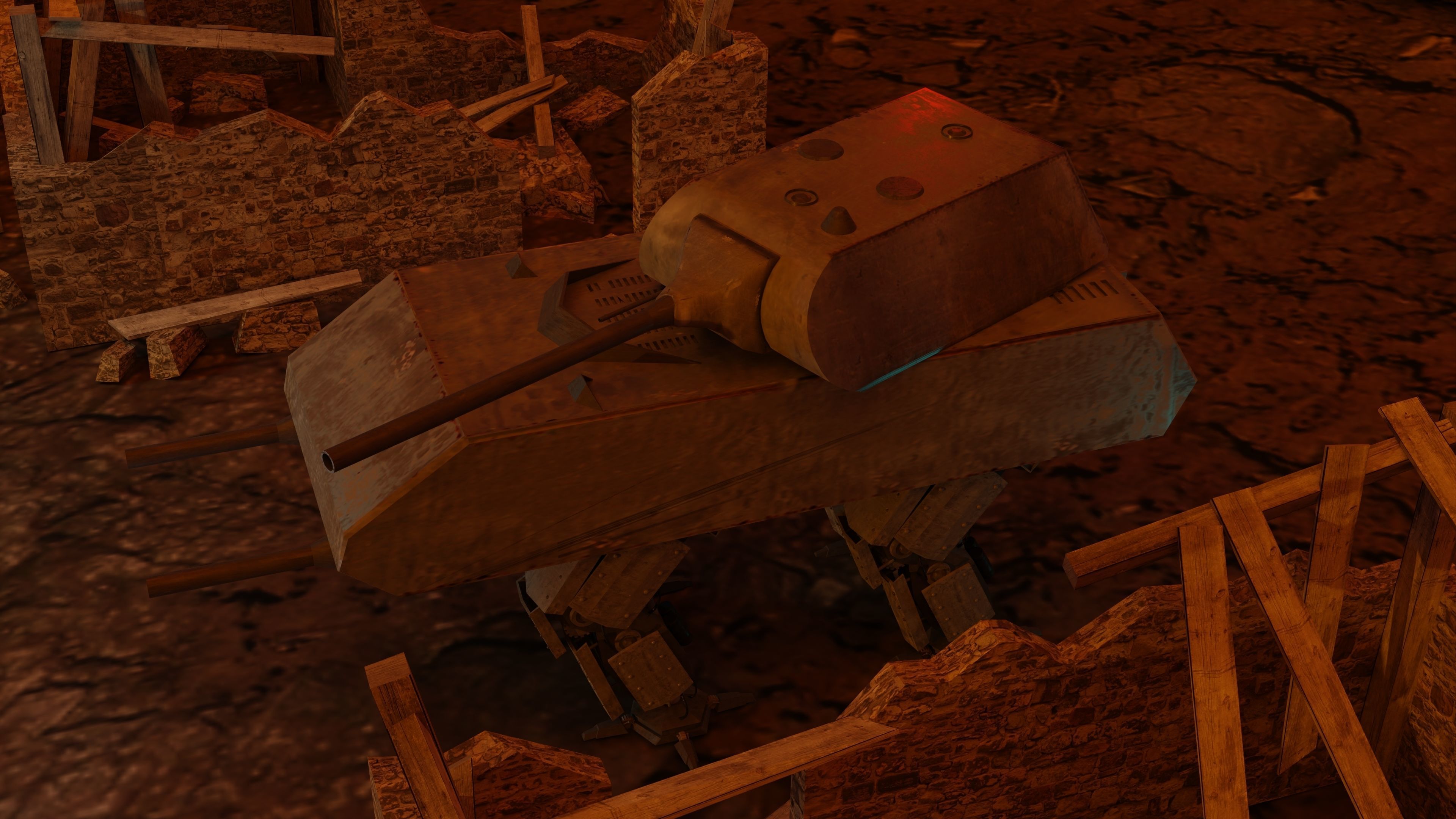 Robot Tank Mouse 3D model rigged | CGTrader