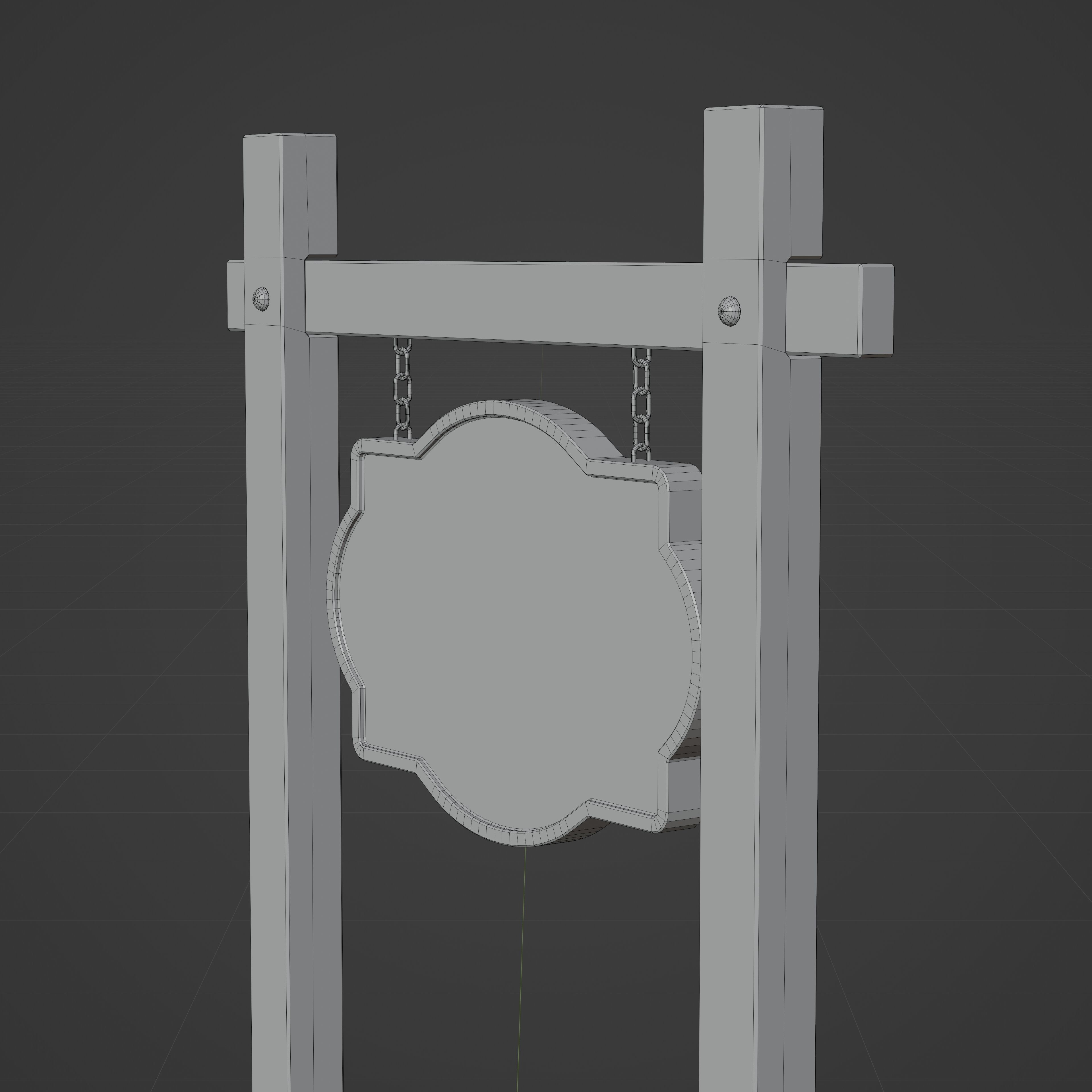 3D model Old Wooden Medieval Tavern Signboard VR / AR / low-poly | CGTrader