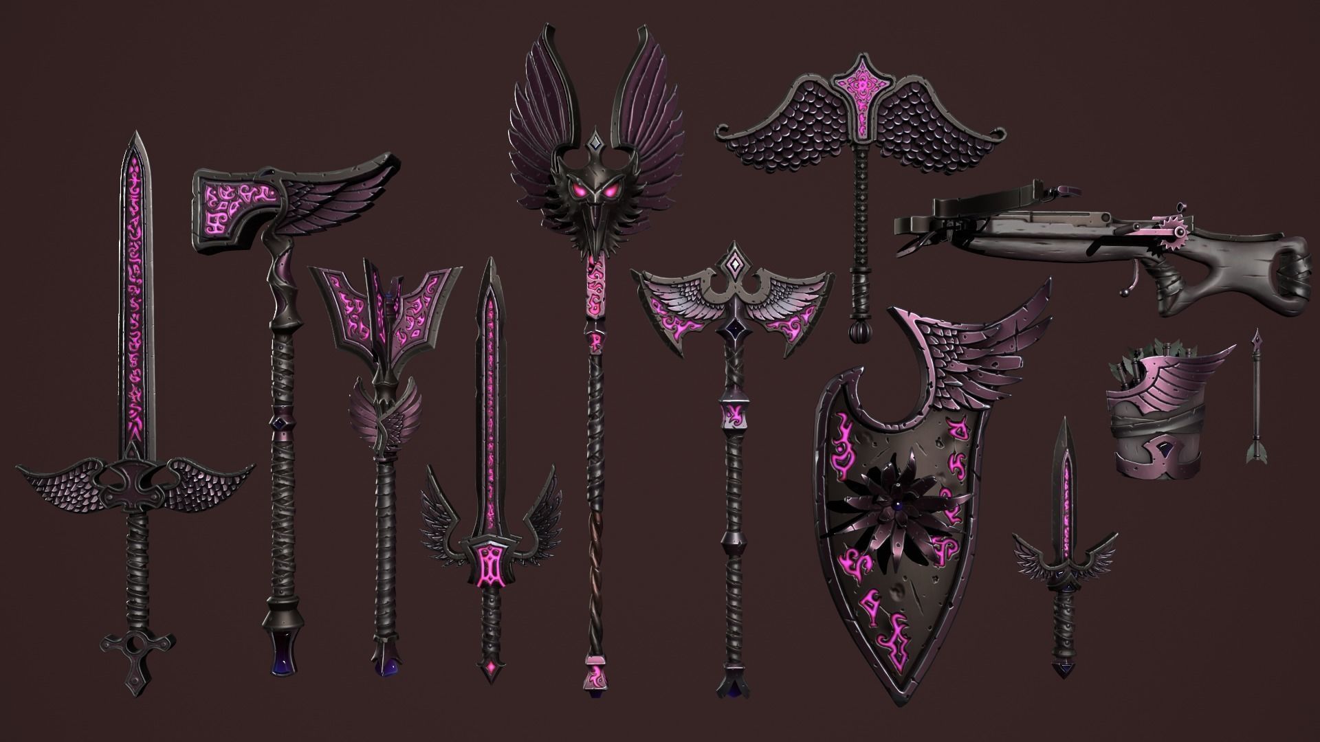 3D model Dark rune weapon VR / AR / low-poly | CGTrader