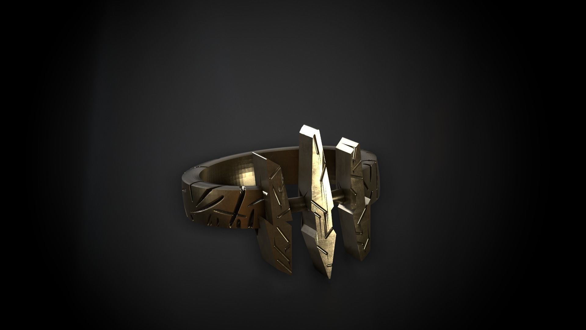 The Witcher Ring 3D model 3D printable | CGTrader