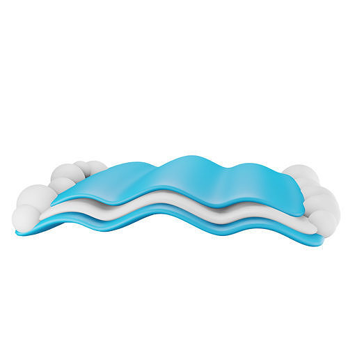 3D model wave 3d model wavy pillow VR / AR / low-poly | CGTrader