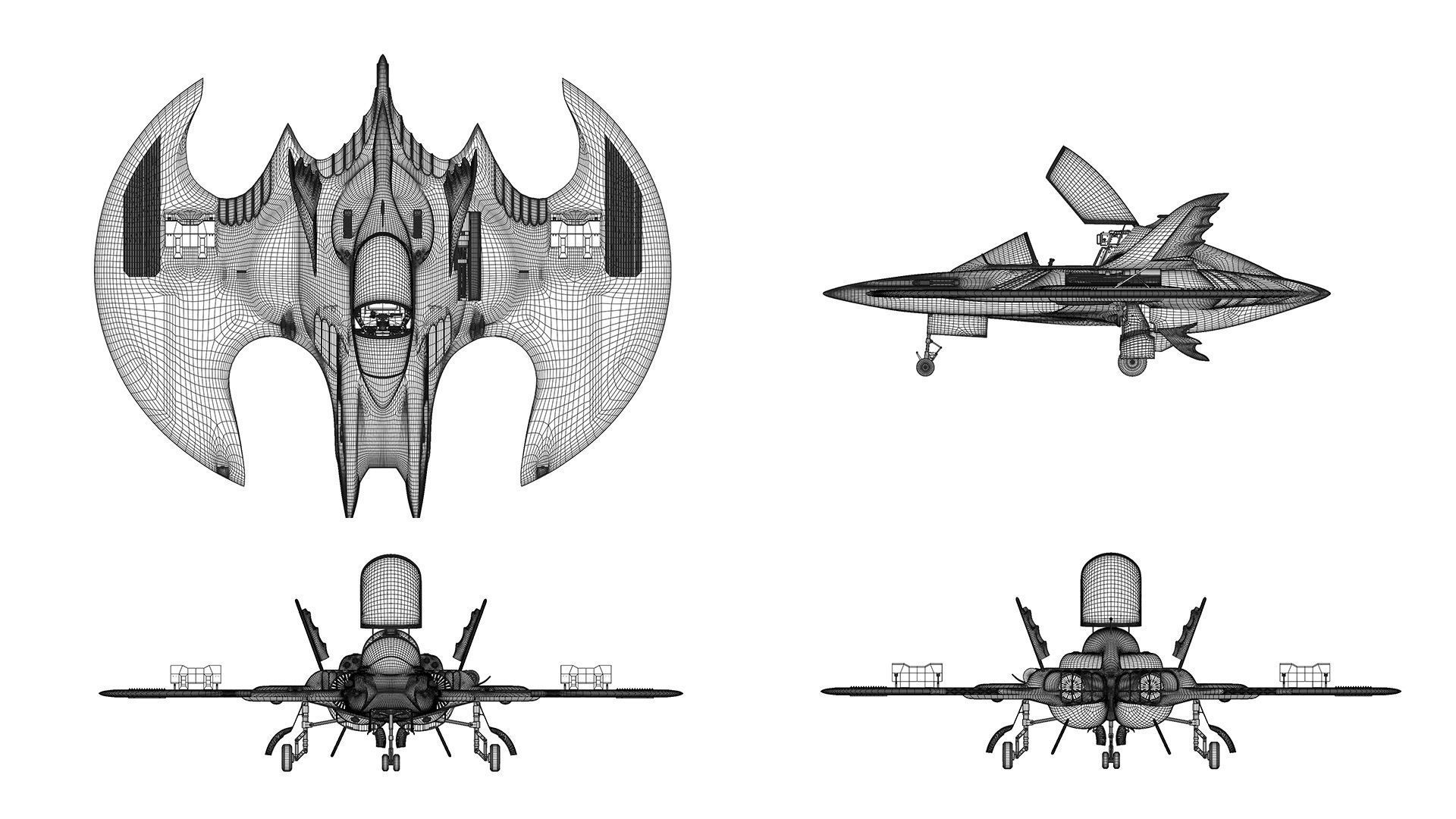 3D model 1989 Batwing VR / AR / low-poly | CGTrader