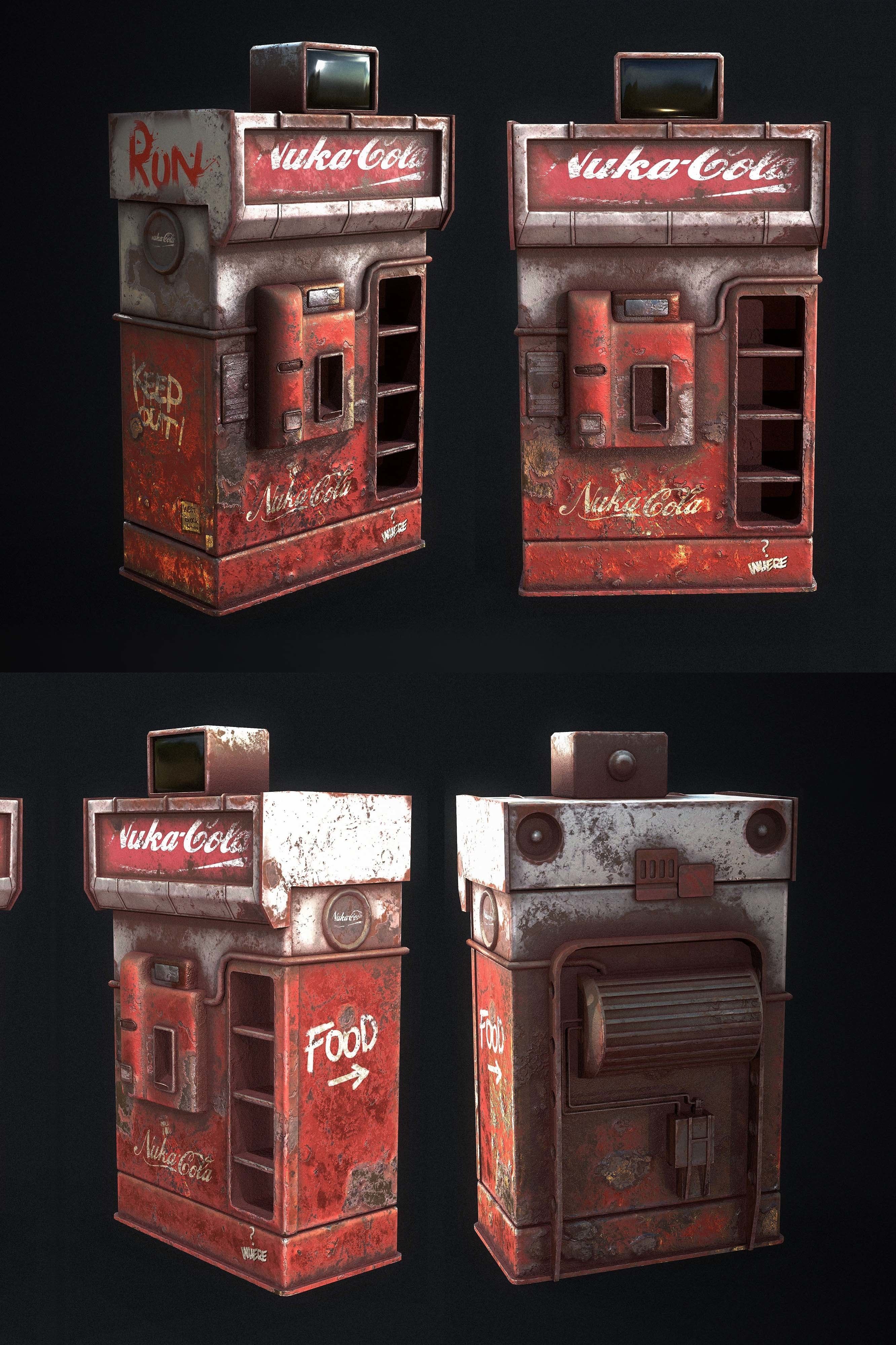3D model Vending Machine - Nuka Cola VR / AR / low-poly | CGTrader
