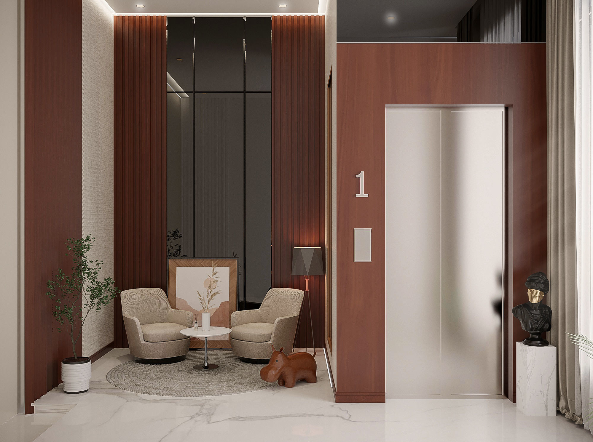 Interior Design Foyer 3D model | CGTrader