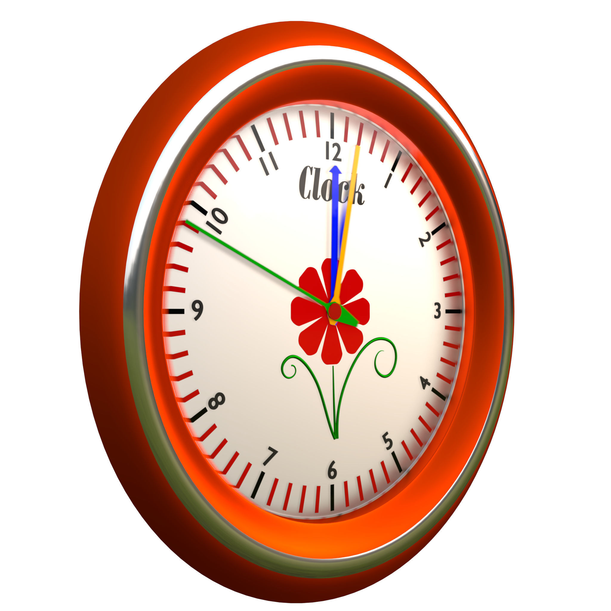 Animated clock for blender 3D model | CGTrader