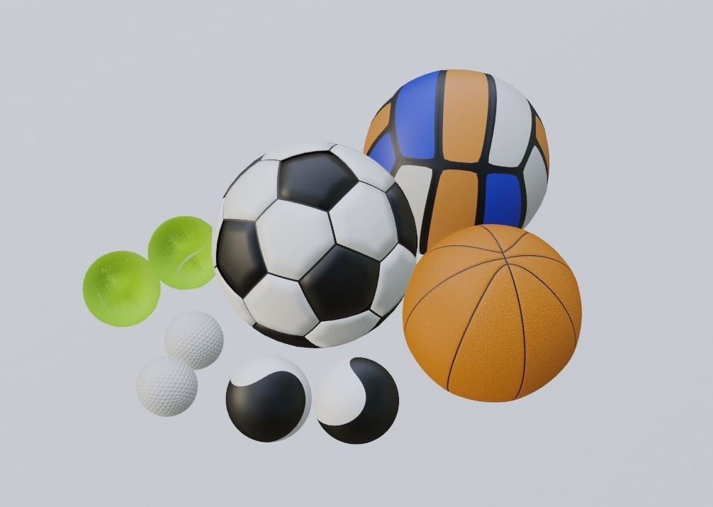 3D model 3D Model Blender Balls VR / AR / low-poly | CGTrader