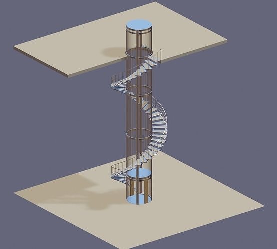 3D model Elevator and stairs VR / AR / low-poly | CGTrader