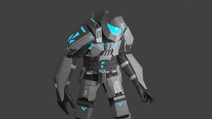 3D model cyborg armor VR / AR / low-poly | CGTrader