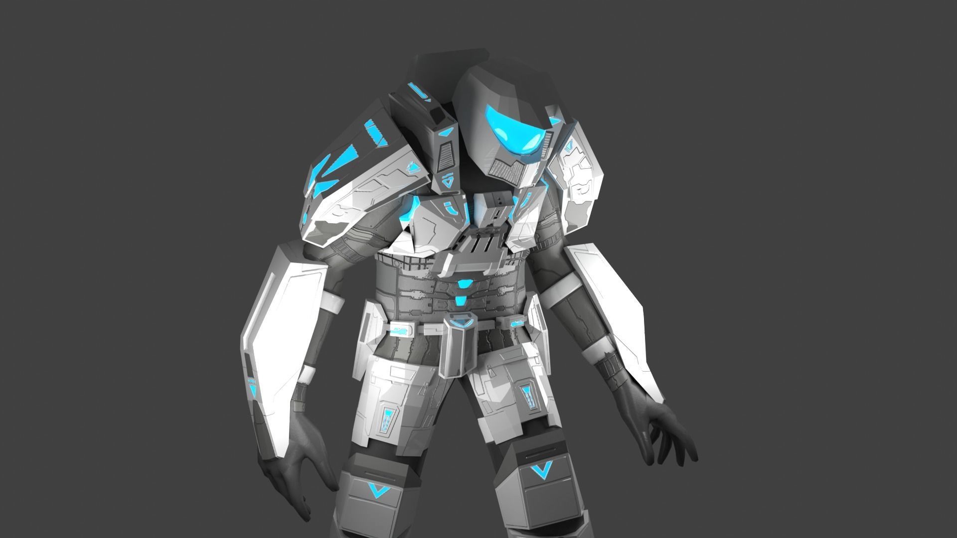 3D model cyborg armor VR / AR / low-poly | CGTrader