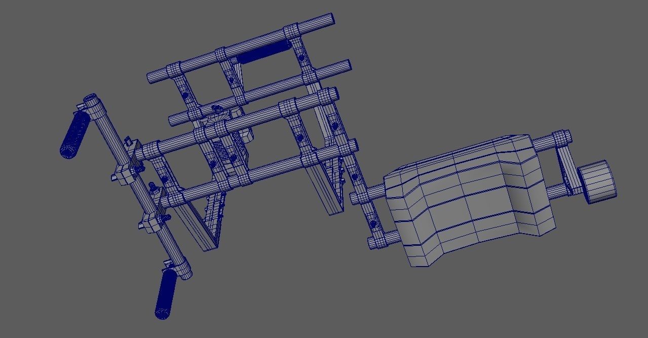 Camera Shoulder Rig 3D model | CGTrader