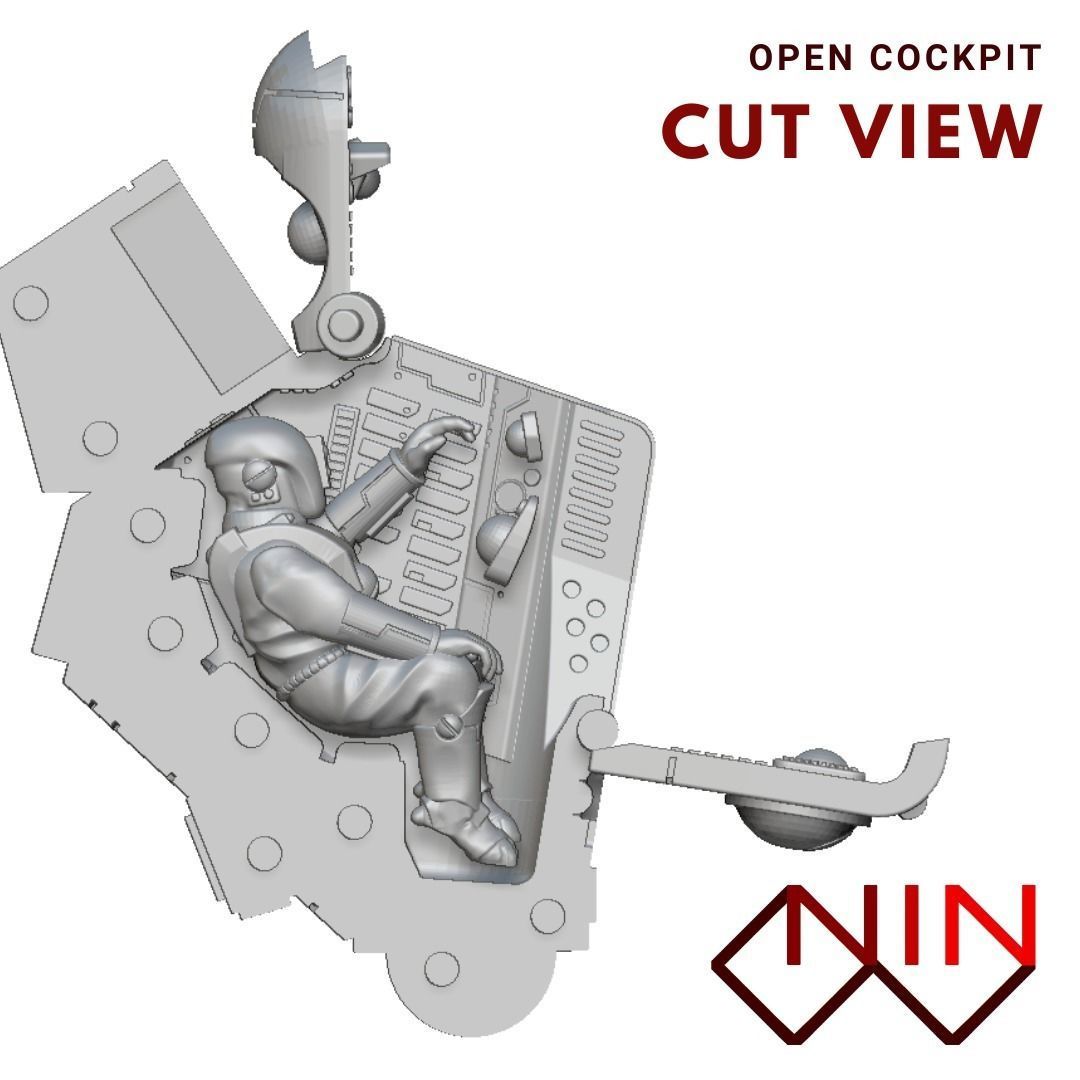 104-Type Open Cockpit Kit 3D model 3D printable | CGTrader